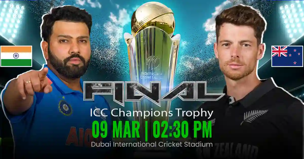 India vs New Zealand Champions Trophy 2025 Final Match Toss Update, Playing 11, & Match ...